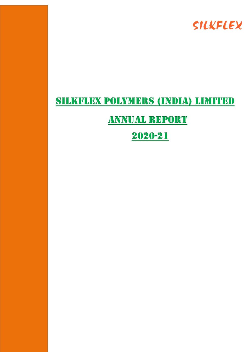 Annual Report | Silkflex Polymers (India)